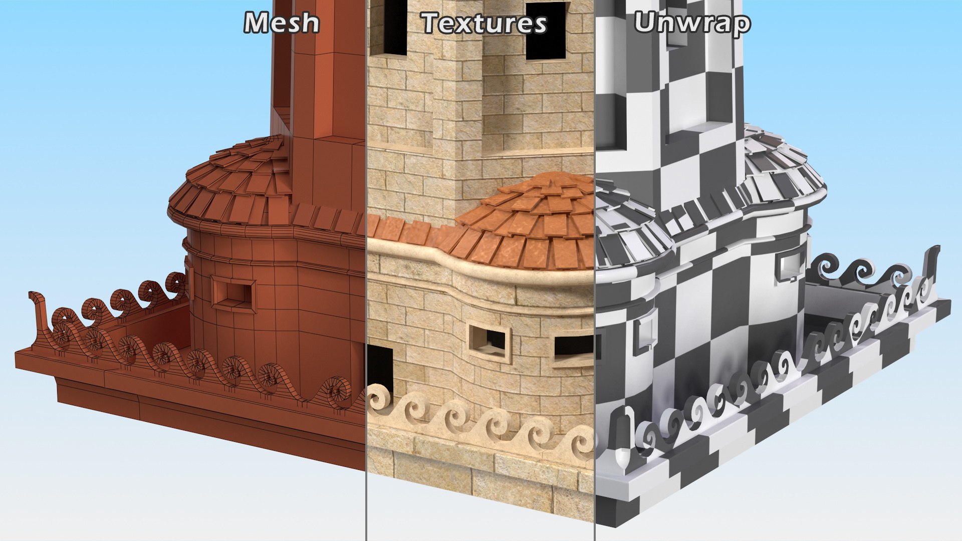 3D Model Lighthouse Of Alexandria Top - TurboSquid 1744192