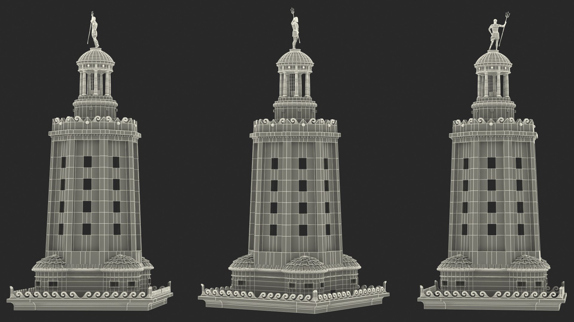 3D Model Lighthouse Of Alexandria Top - TurboSquid 1744192