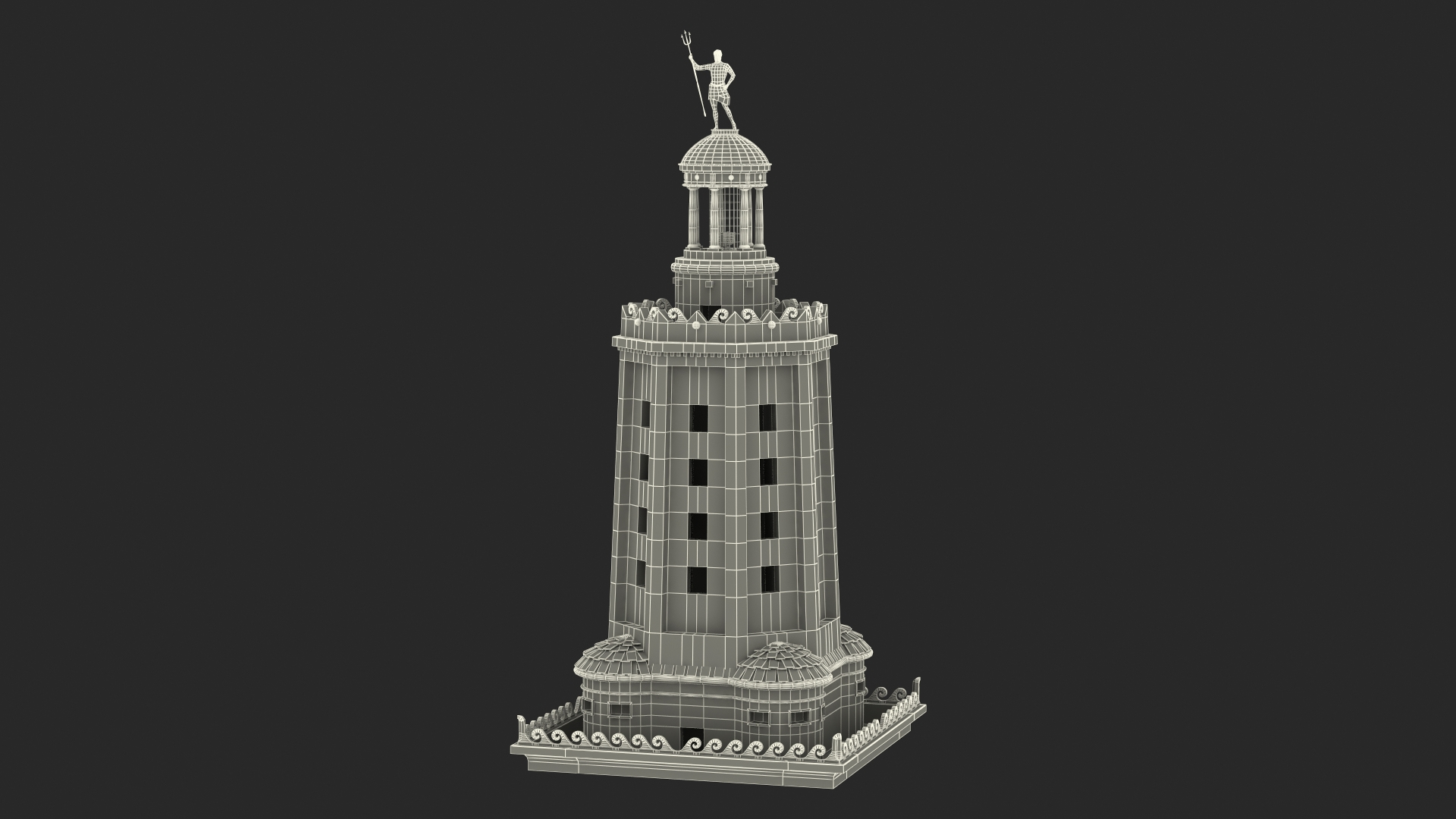 3D Model Lighthouse Of Alexandria Top - TurboSquid 1744192