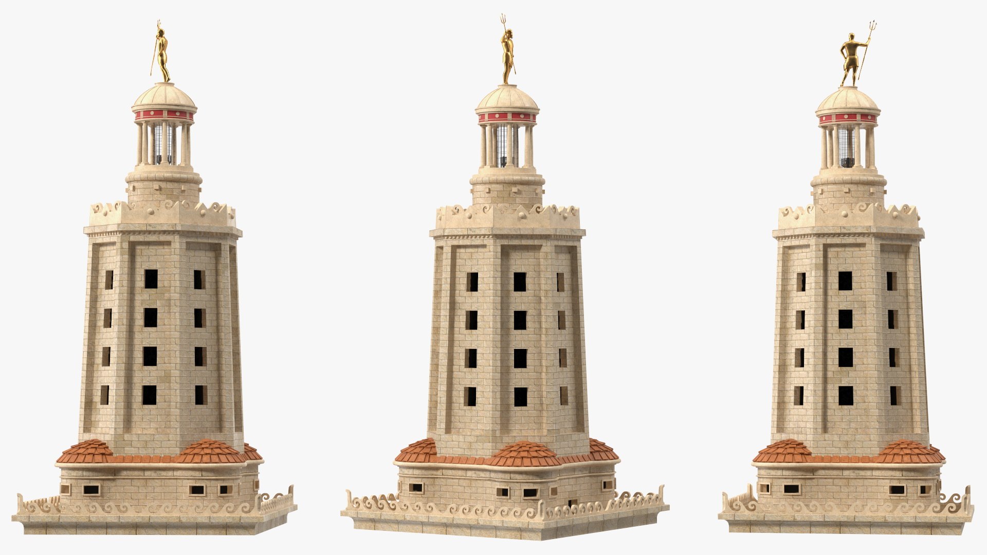 3D Model Lighthouse Of Alexandria Top - TurboSquid 1744192