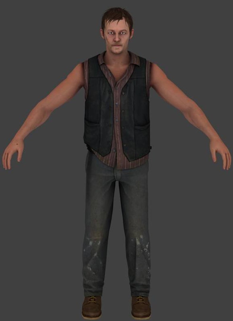 3d Model Daryl Dixon