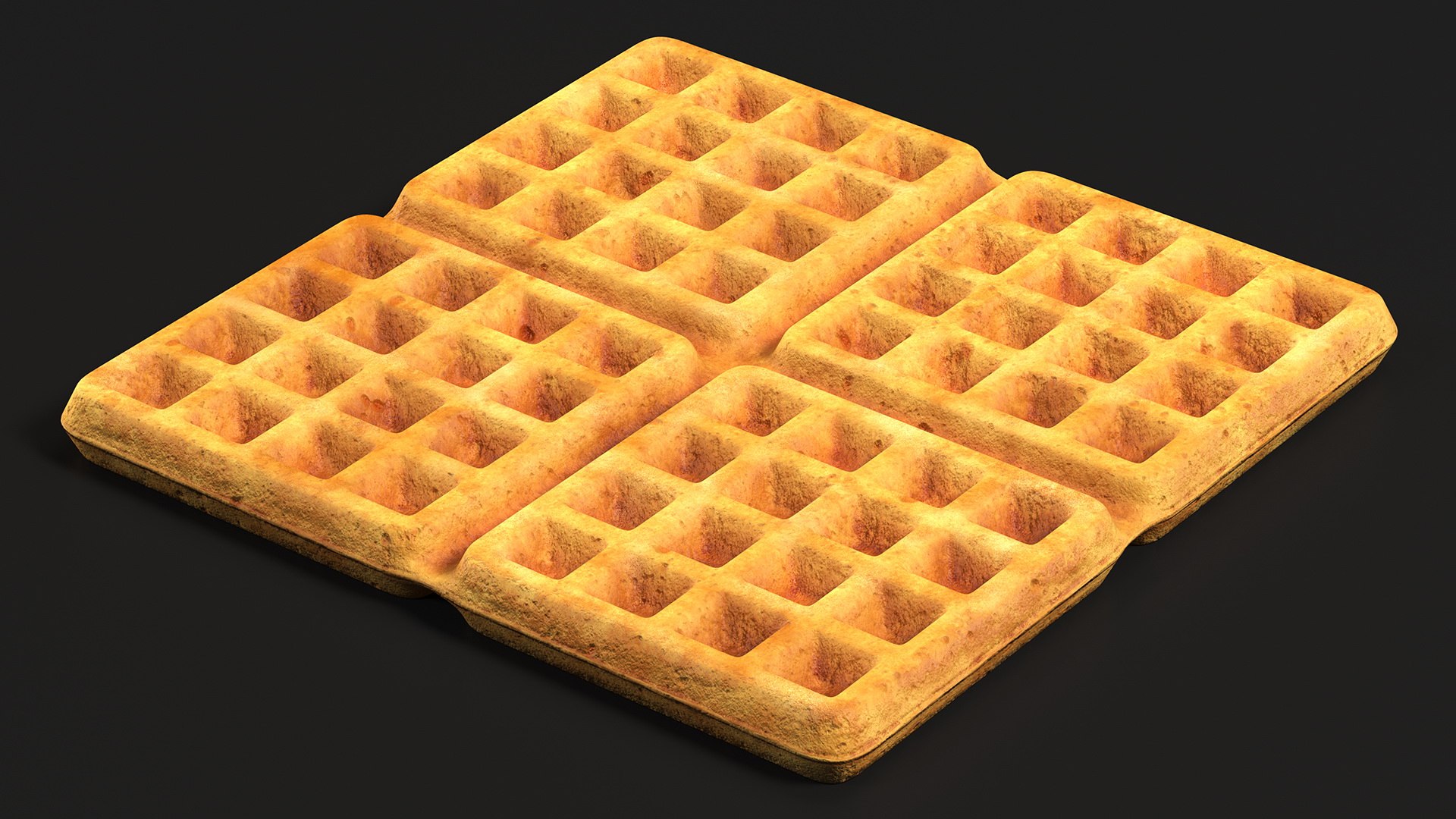 3D Square Waffle - TurboSquid 2018619