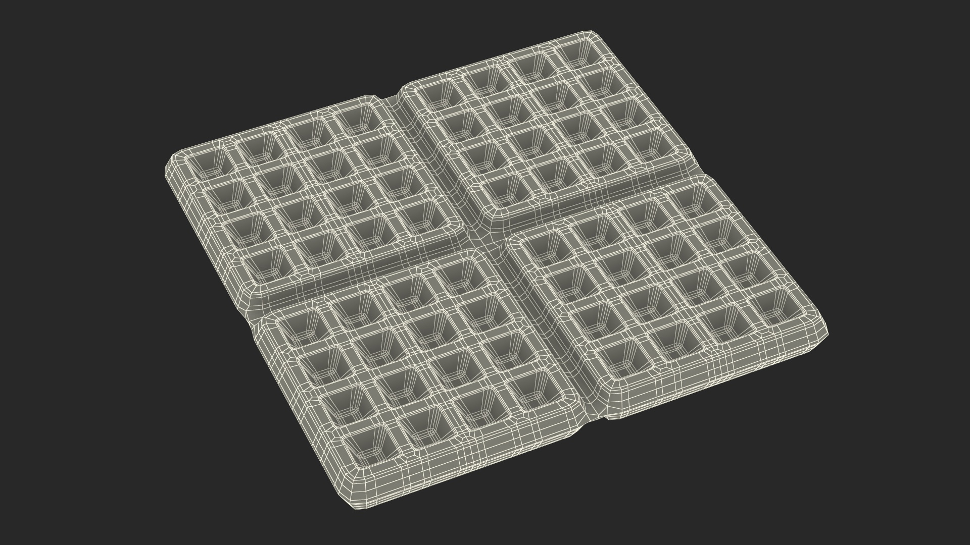 3D Square Waffle - TurboSquid 2018619