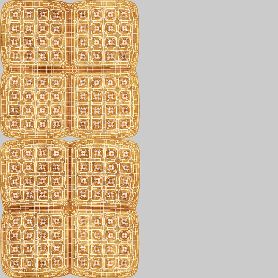 3D Square Waffle - TurboSquid 2018619