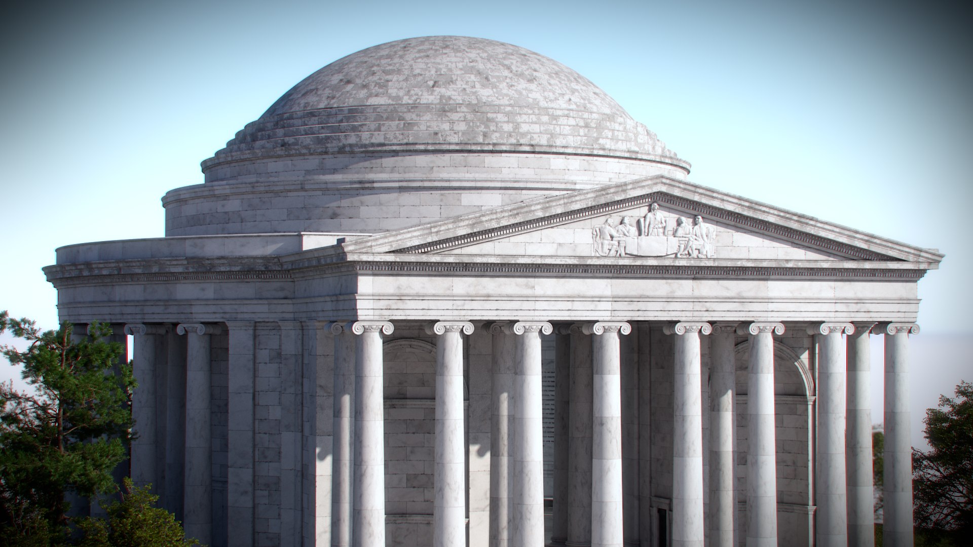 Jefferson Memorial Scene 3D Model - TurboSquid 1812831