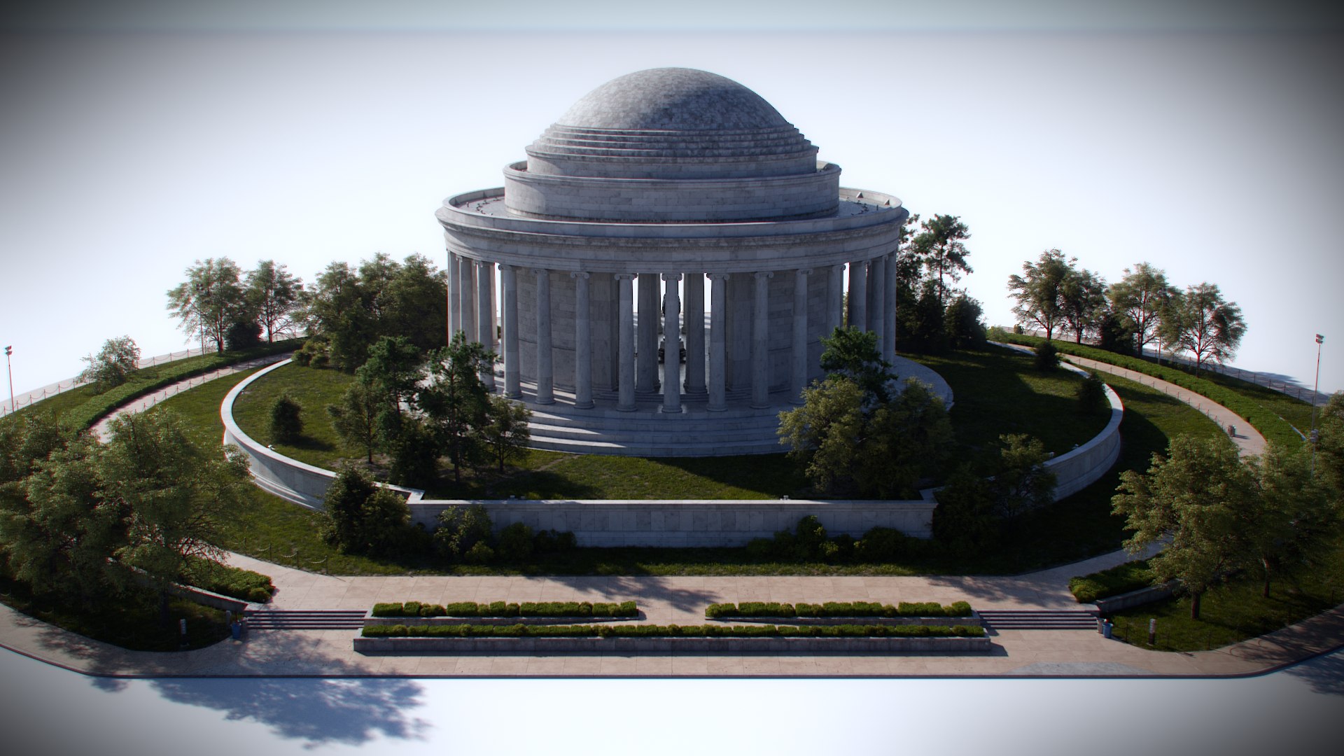 Jefferson Memorial Scene 3D Model - TurboSquid 1812831