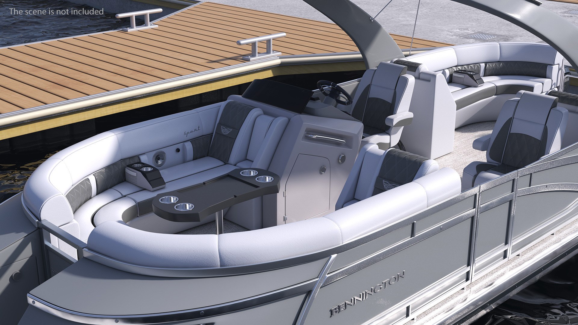 Pontoon Boat Bennington Q LINE 2024 Grey Rigged 3D Model - TurboSquid ...