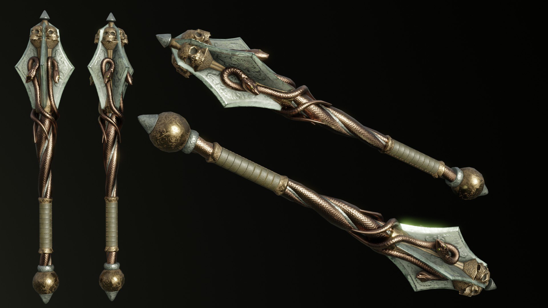 3D Fantasy Snake Weapon Set - TurboSquid 1940556