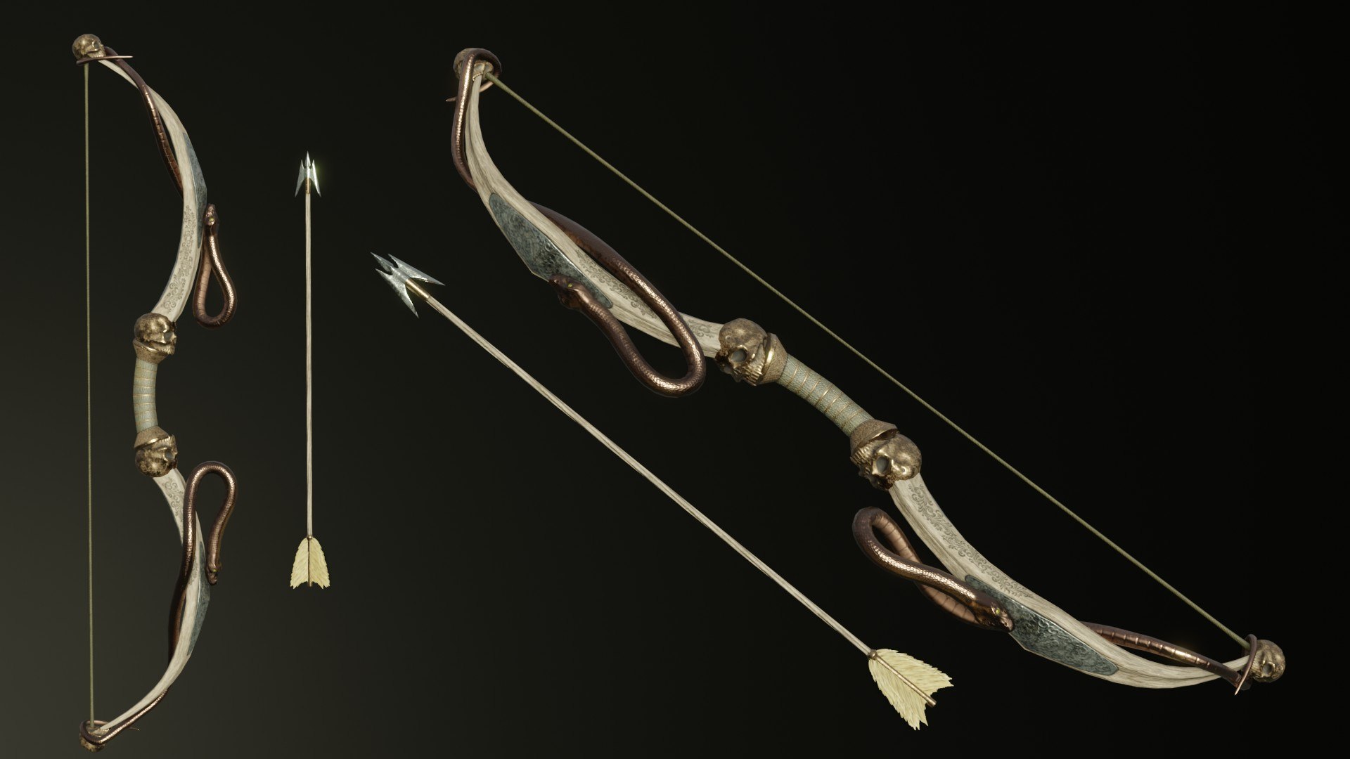 3D Fantasy Snake Weapon Set - TurboSquid 1940556