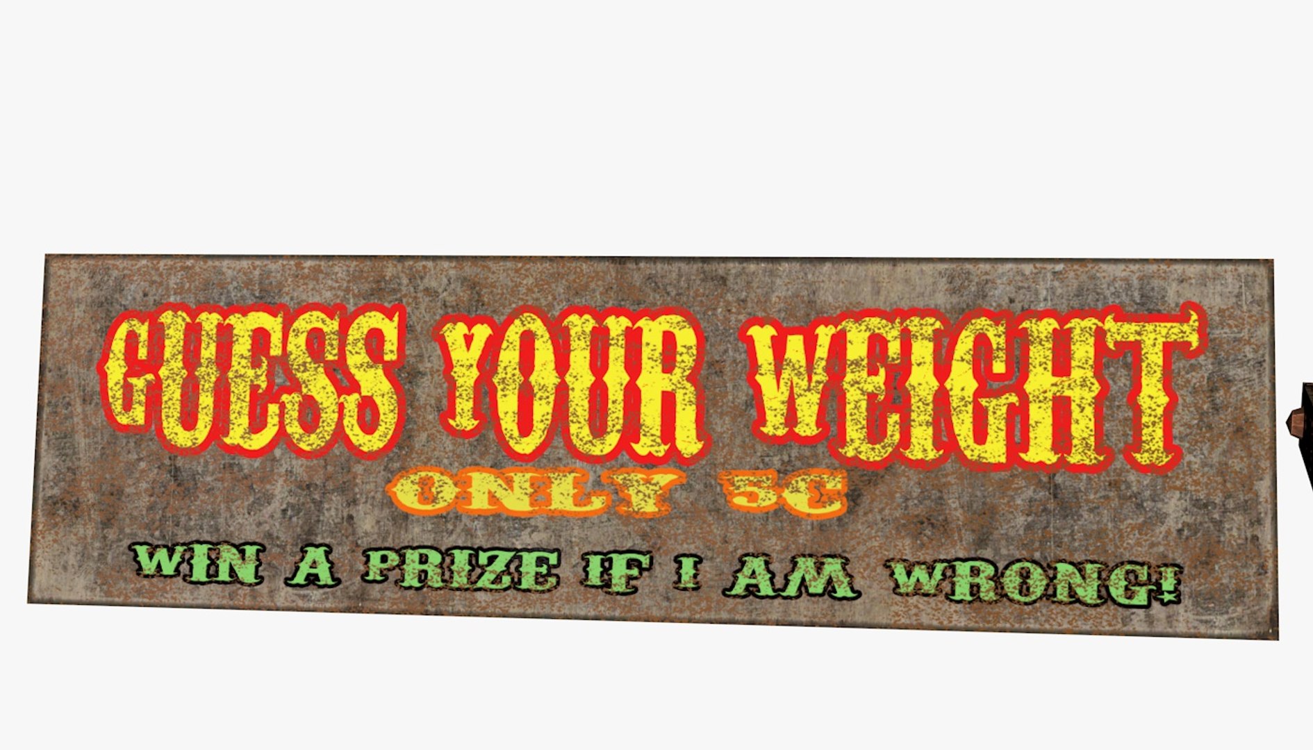 Guess Weight 3D Model - TurboSquid 1278487