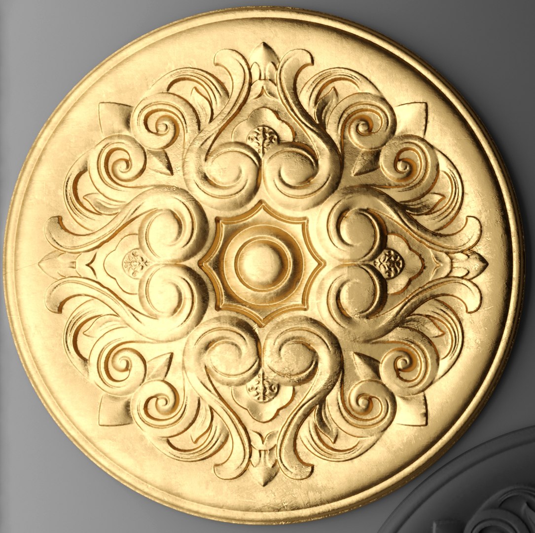 rosette molding 3d model