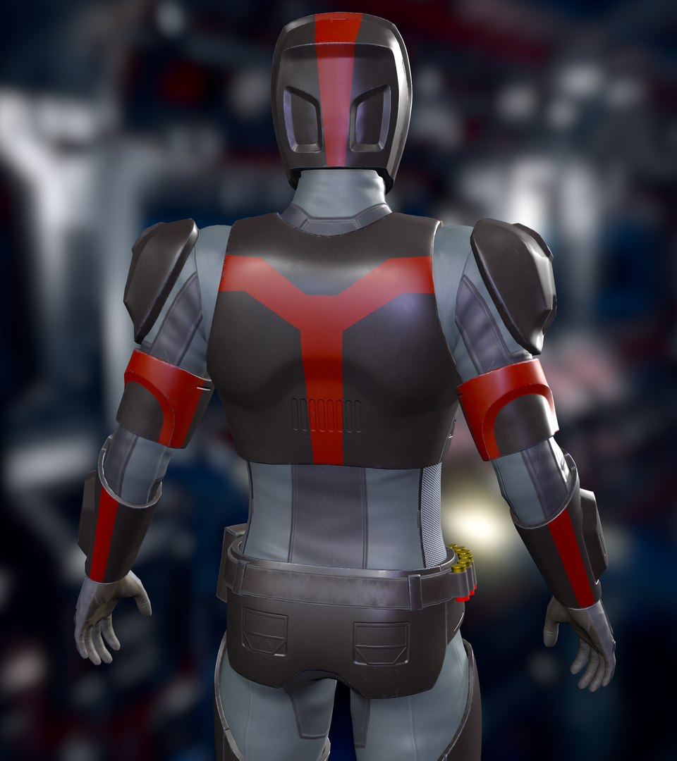 3D Futuristic Trooper - Sci - Fi Character Male Model - TurboSquid 1933229