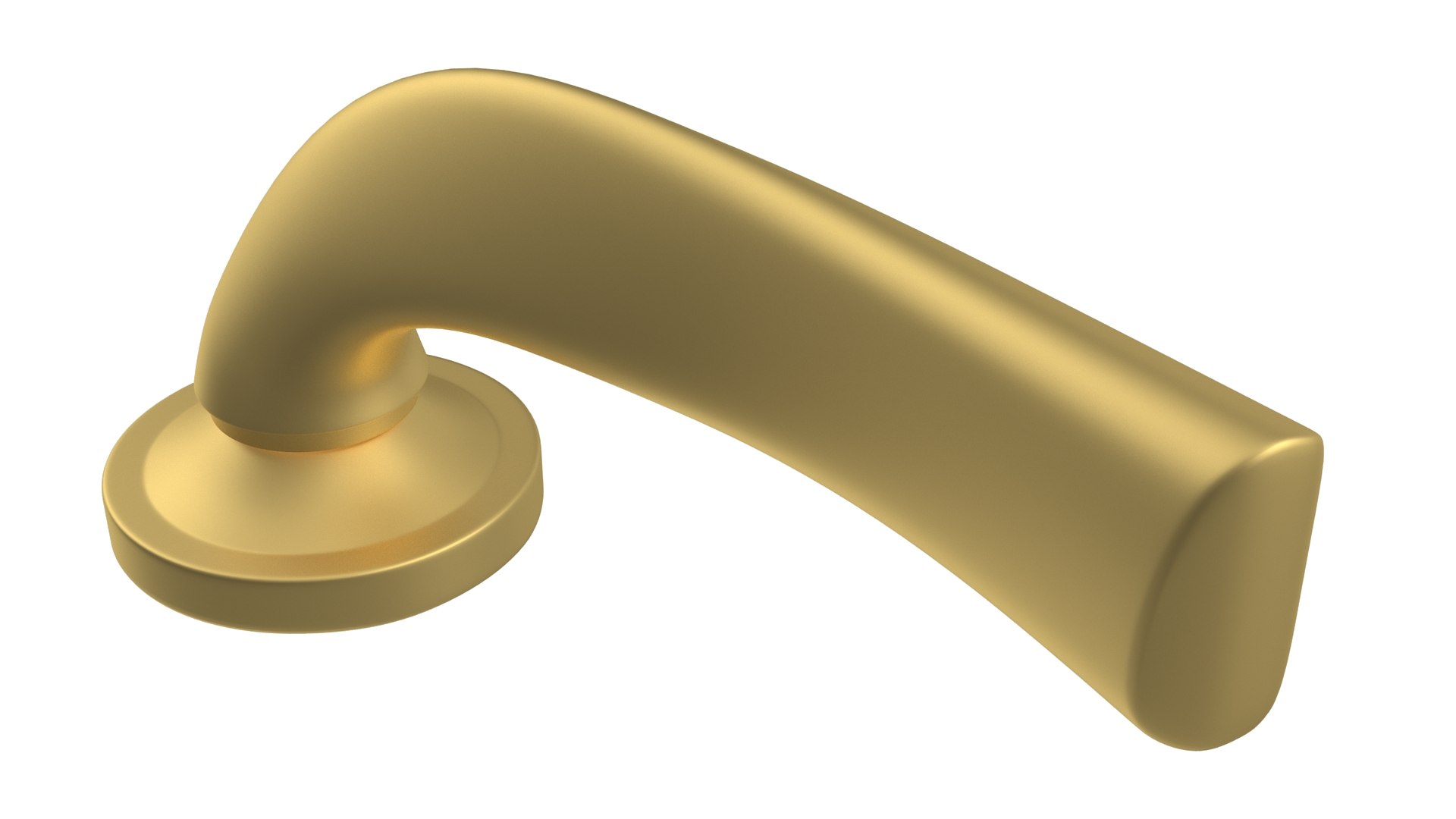Door Handle Swivel Curved Gold 3D Model - TurboSquid 2237844