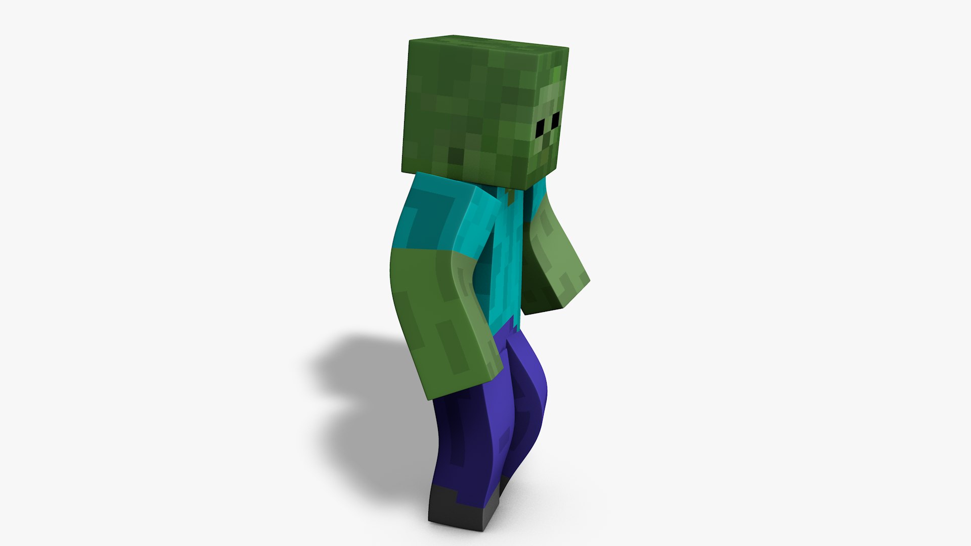 Zombie Minecraft - Mixamo Animatable - Use Your Own Skin 3D Model ...