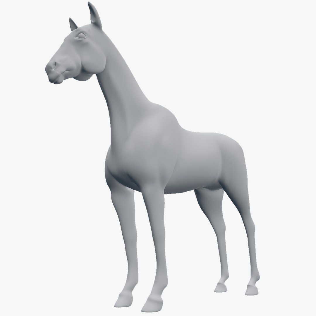 3d Model Fast Riding Horse