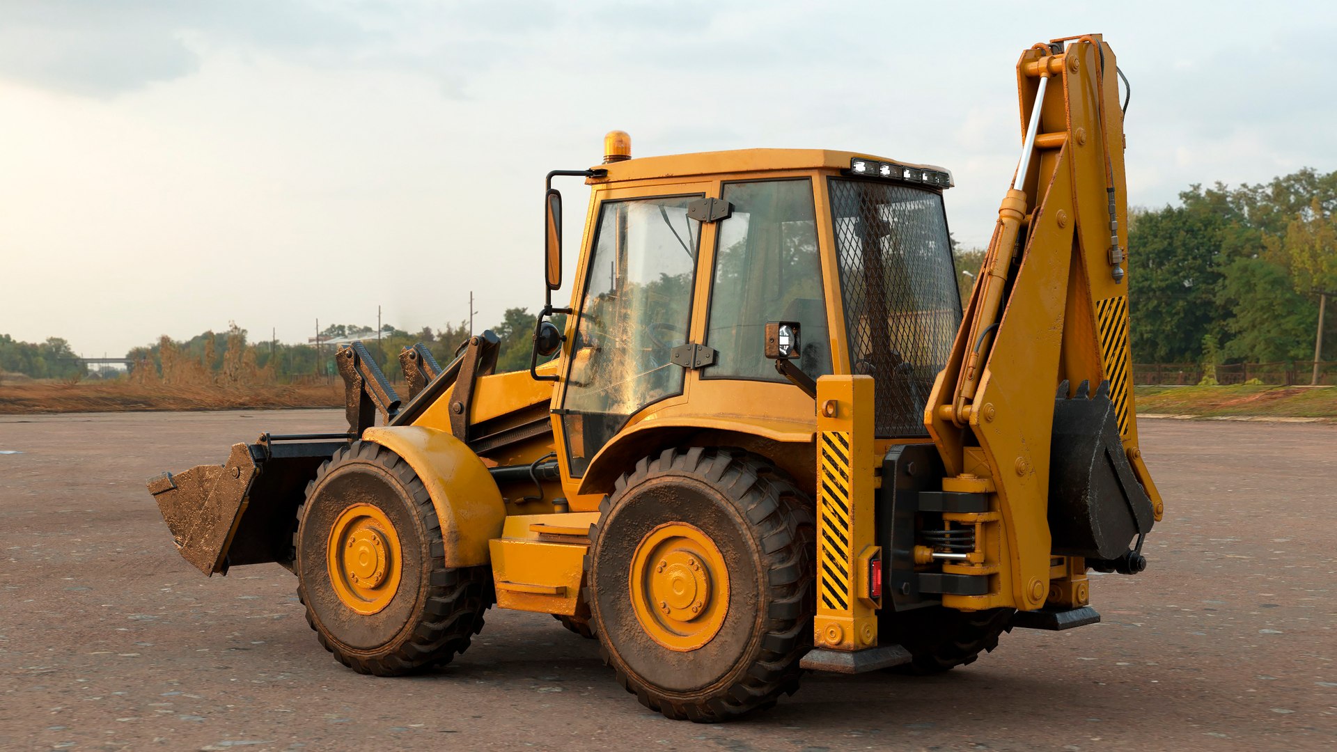 3D Backhoe Loader PBR Model - TurboSquid 2132365