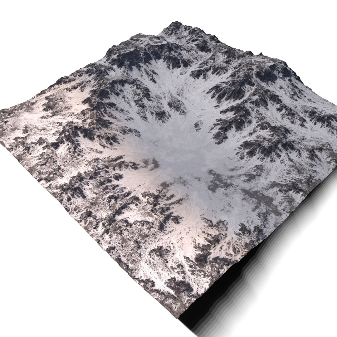 3D Snowy Terrain Model - TurboSquid 1295954