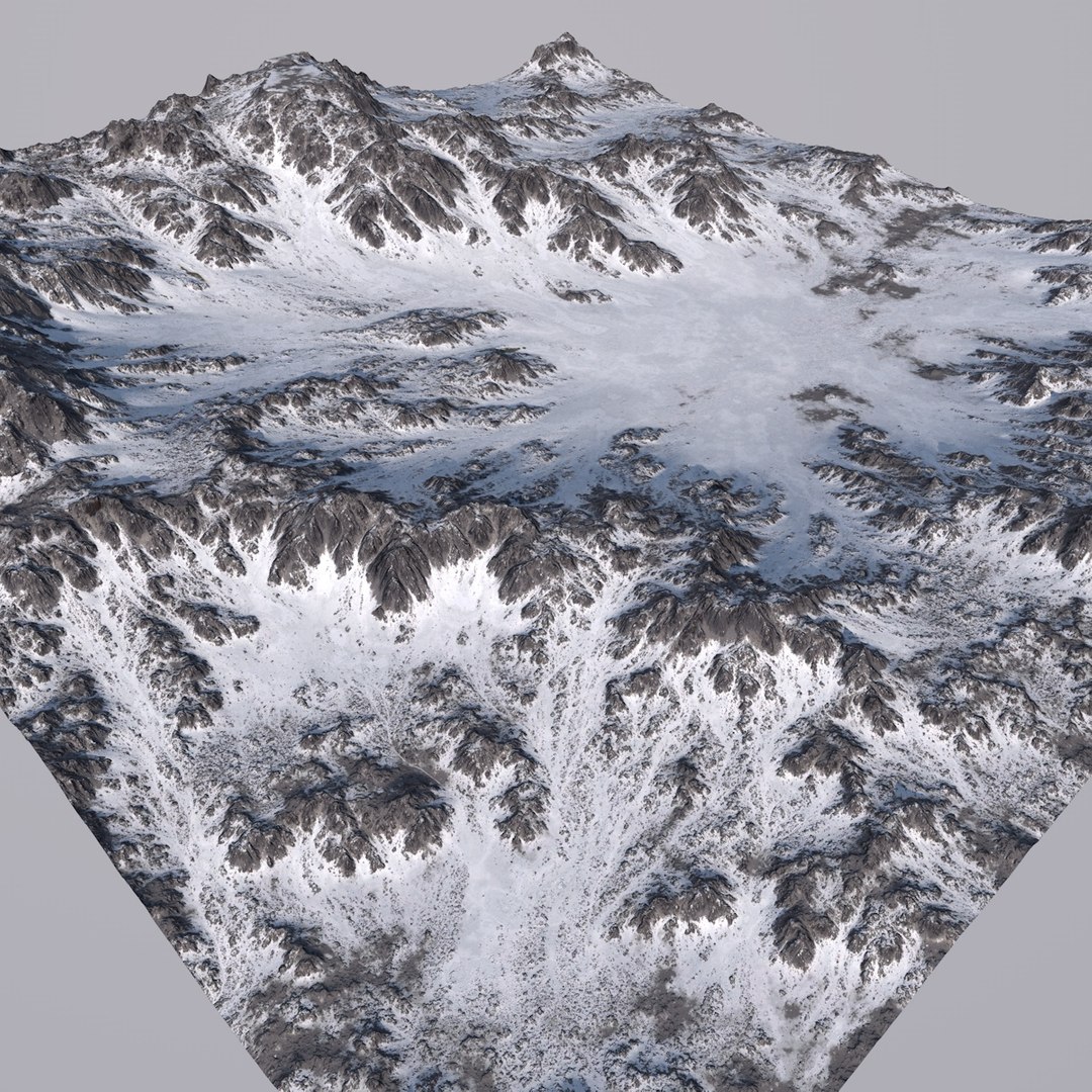 3D Snowy Terrain Model - TurboSquid 1295954
