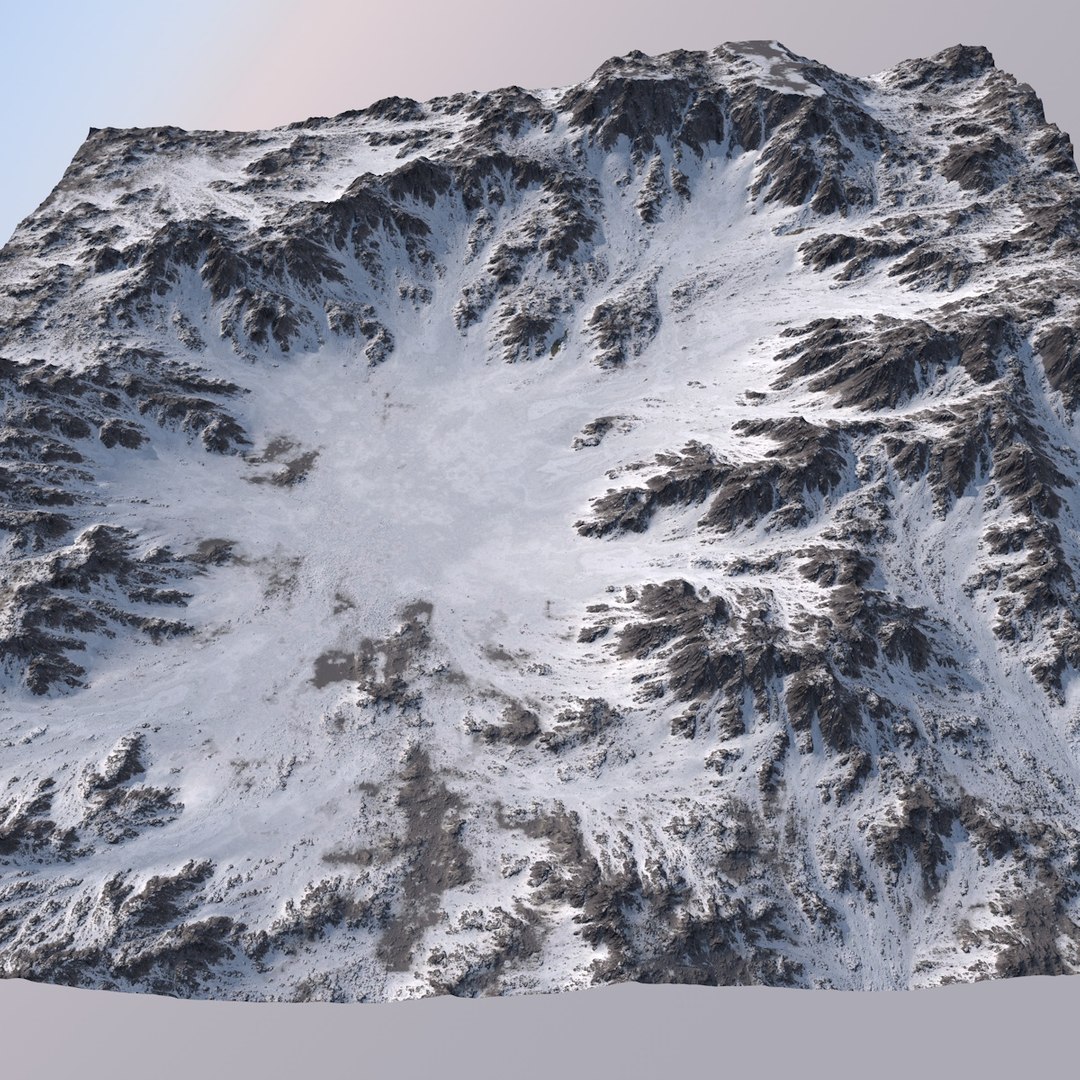 3D Snowy Terrain Model - TurboSquid 1295954