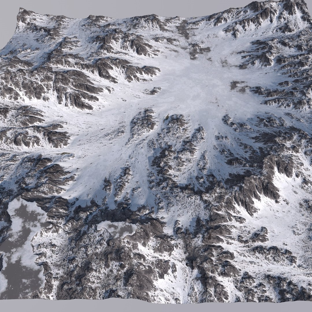 3D Snowy Terrain Model - TurboSquid 1295954