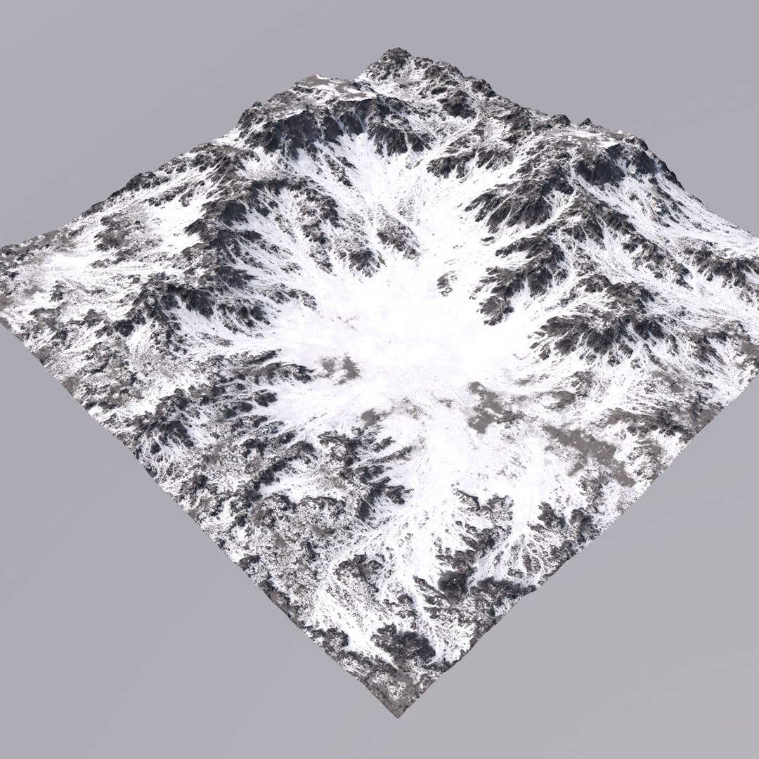 3D Snowy Terrain Model - TurboSquid 1295954
