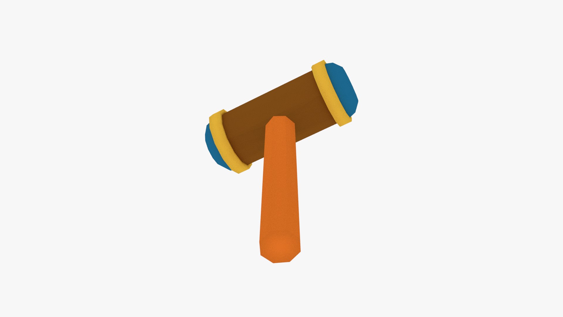 3D Cartoon Hammer - TurboSquid 2245706