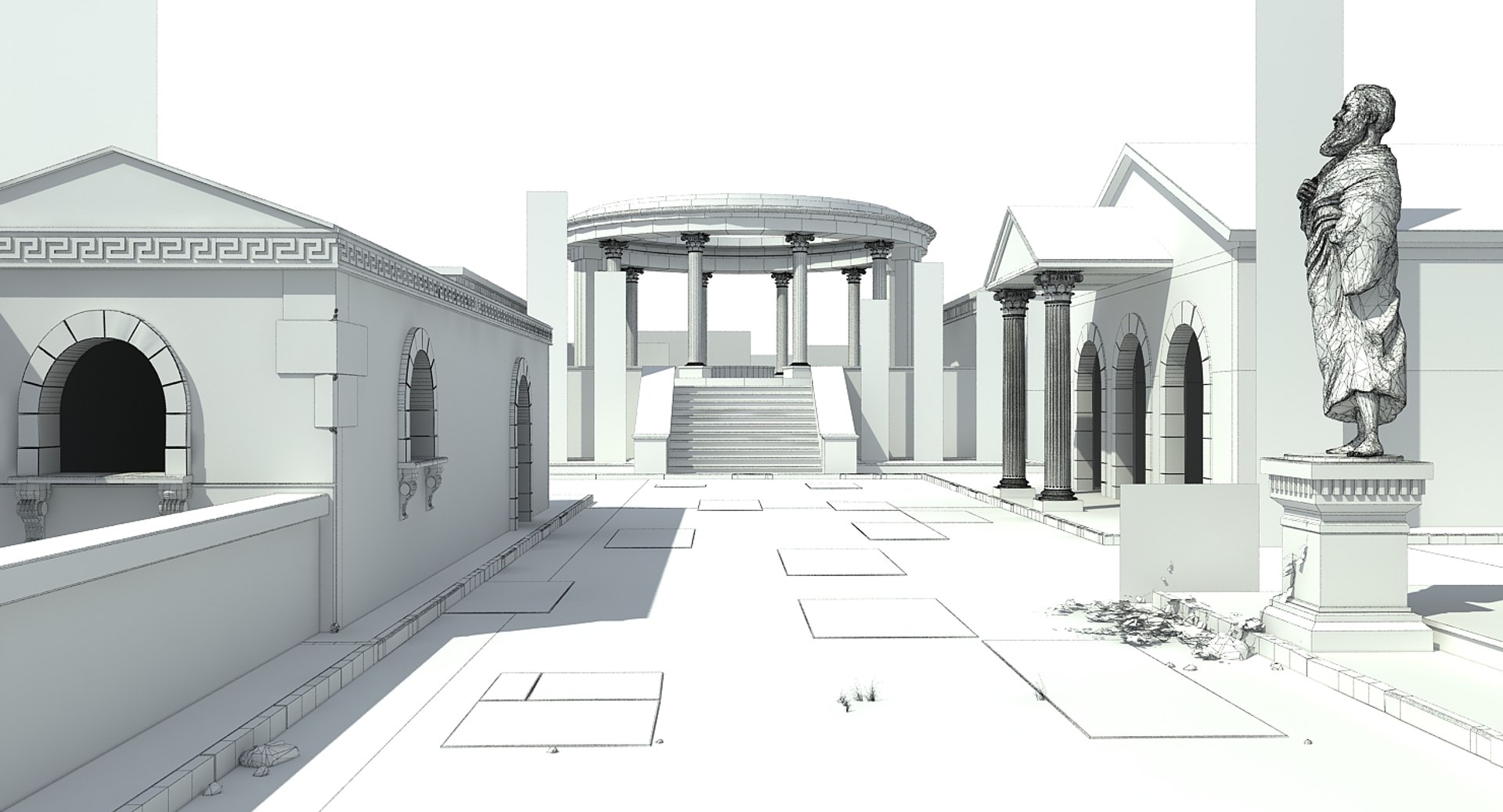 3D Greek Architecture Model - TurboSquid 1215425