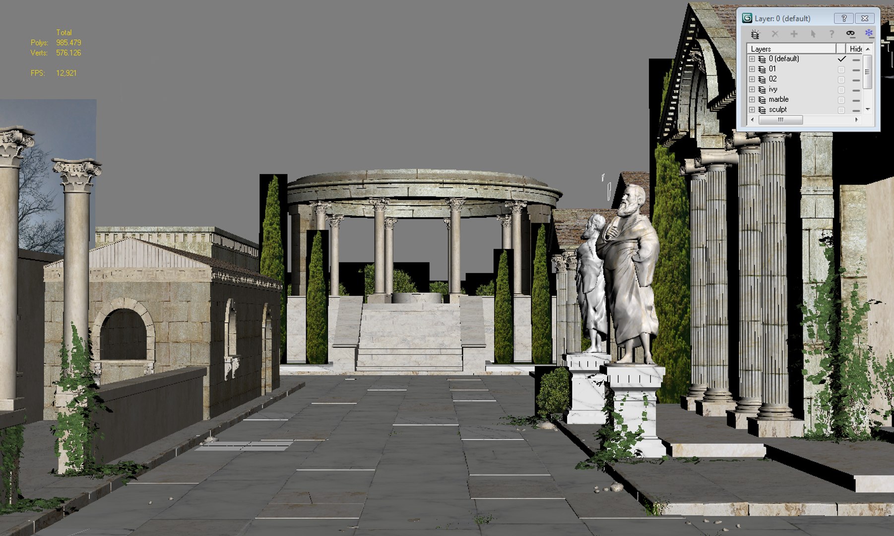 3D Greek Architecture Model - TurboSquid 1215425