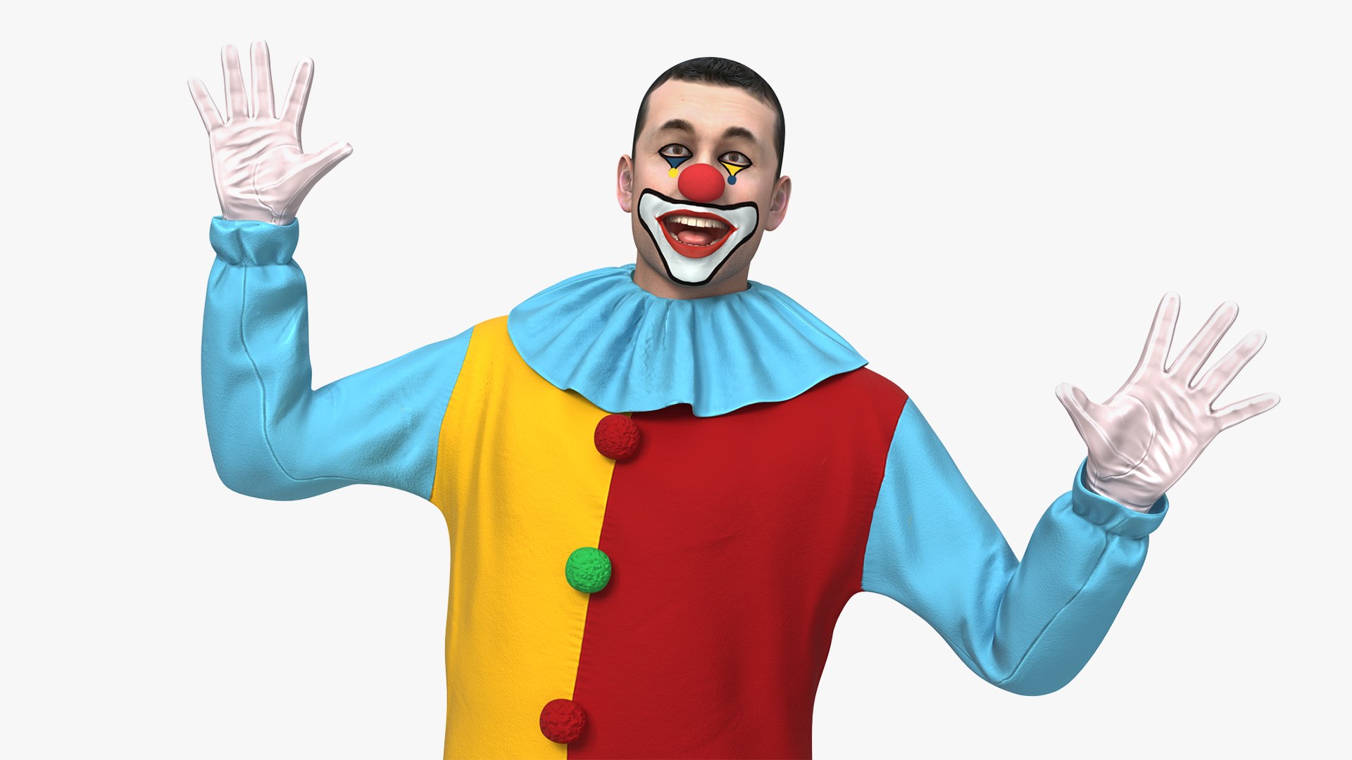 3D circus clown dancing pose - TurboSquid 1597357