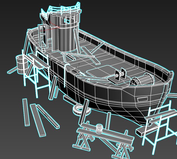 3D maintenance fishing boat model - TurboSquid 1677660