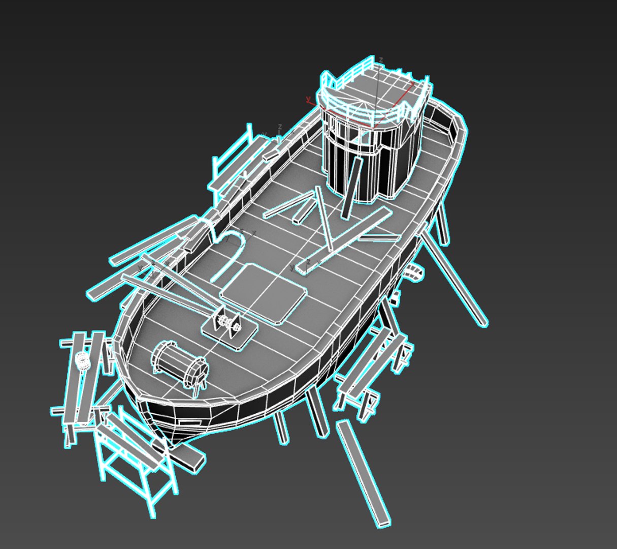 3D Maintenance Fishing Boat Model - TurboSquid 1677660