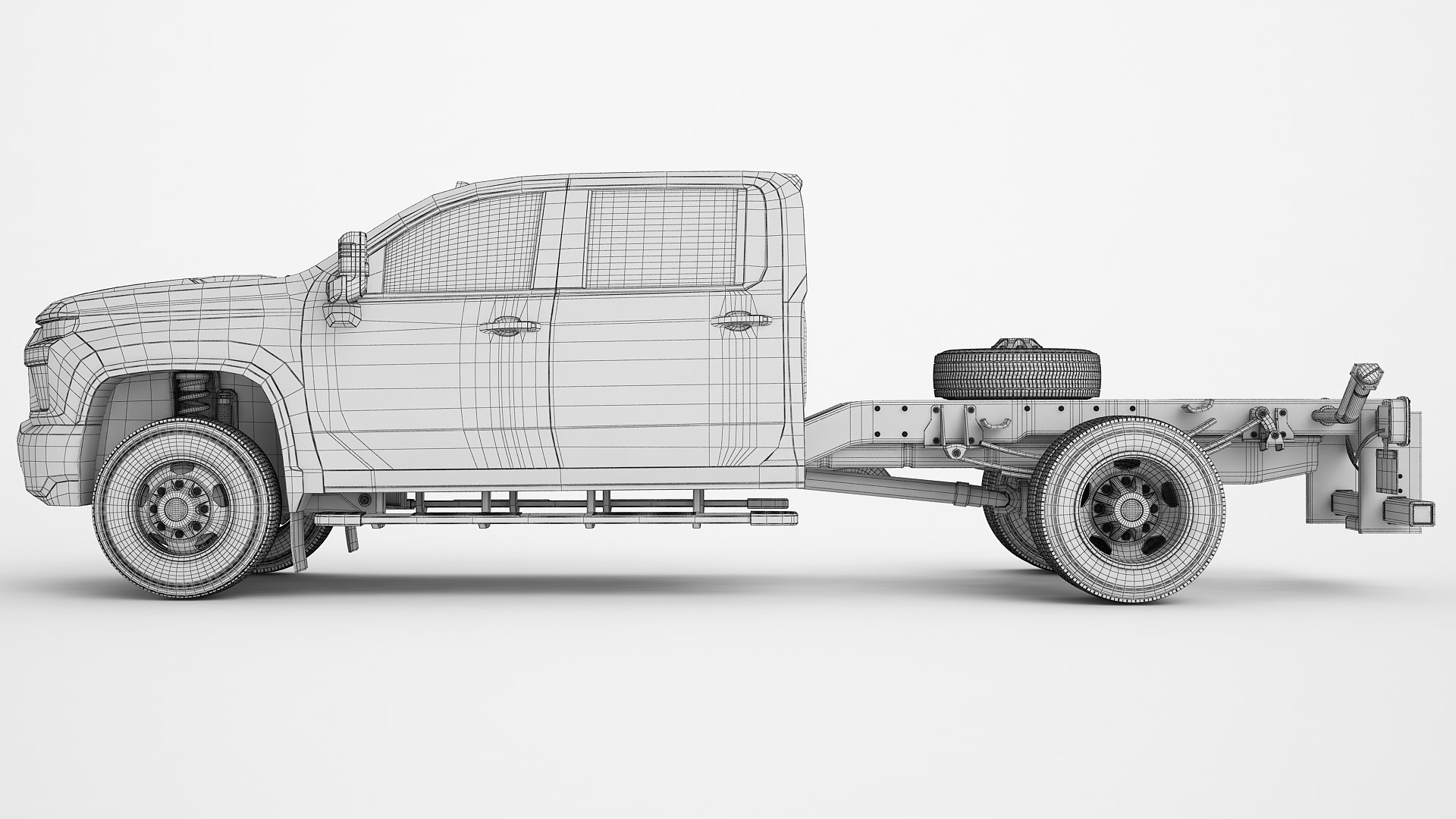 Pickup Truck Generic Chassis 01 3D Model - TurboSquid 1893994
