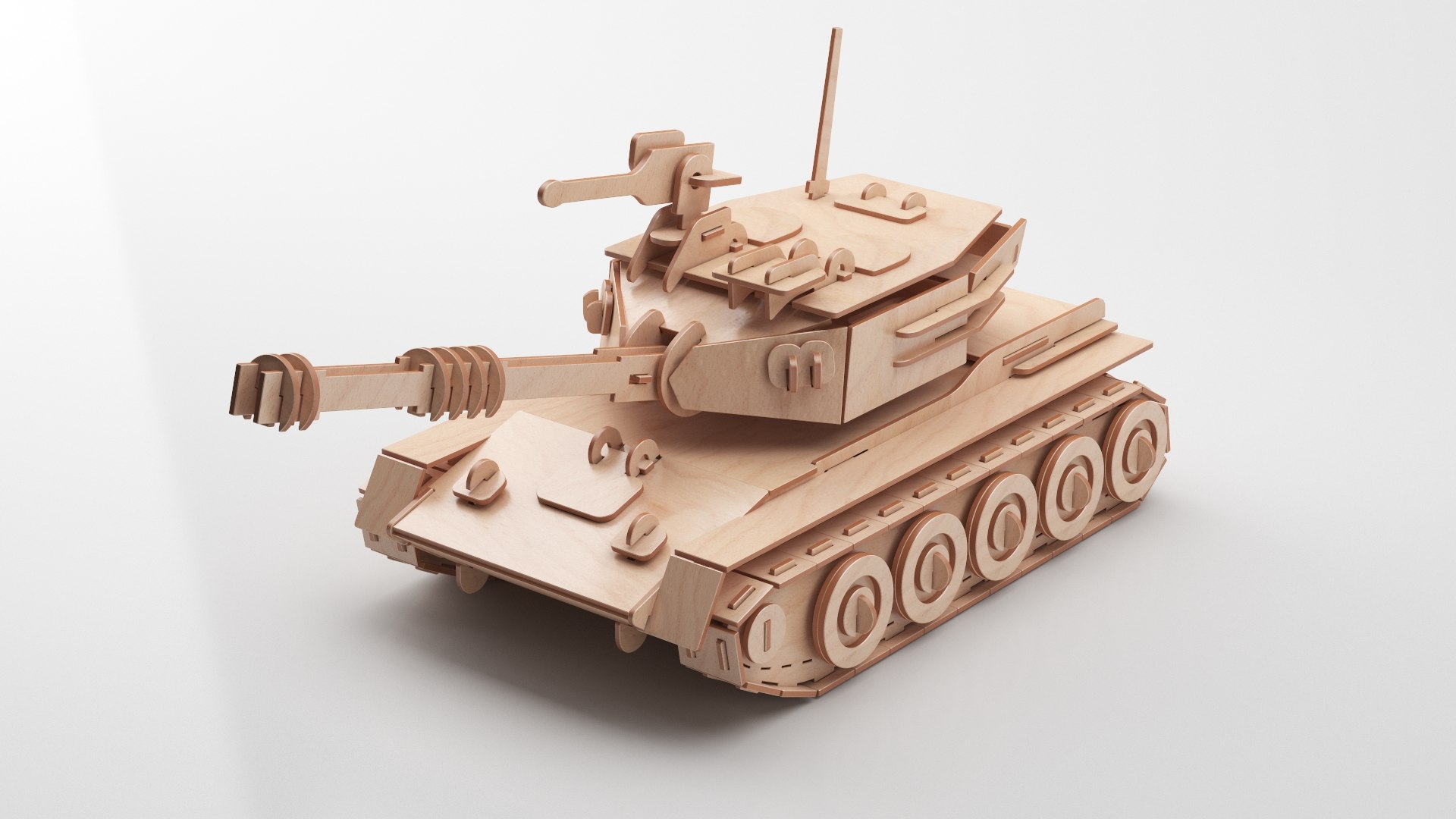 Wooden Toy Panzer Tank 3D Model - TurboSquid 2296746