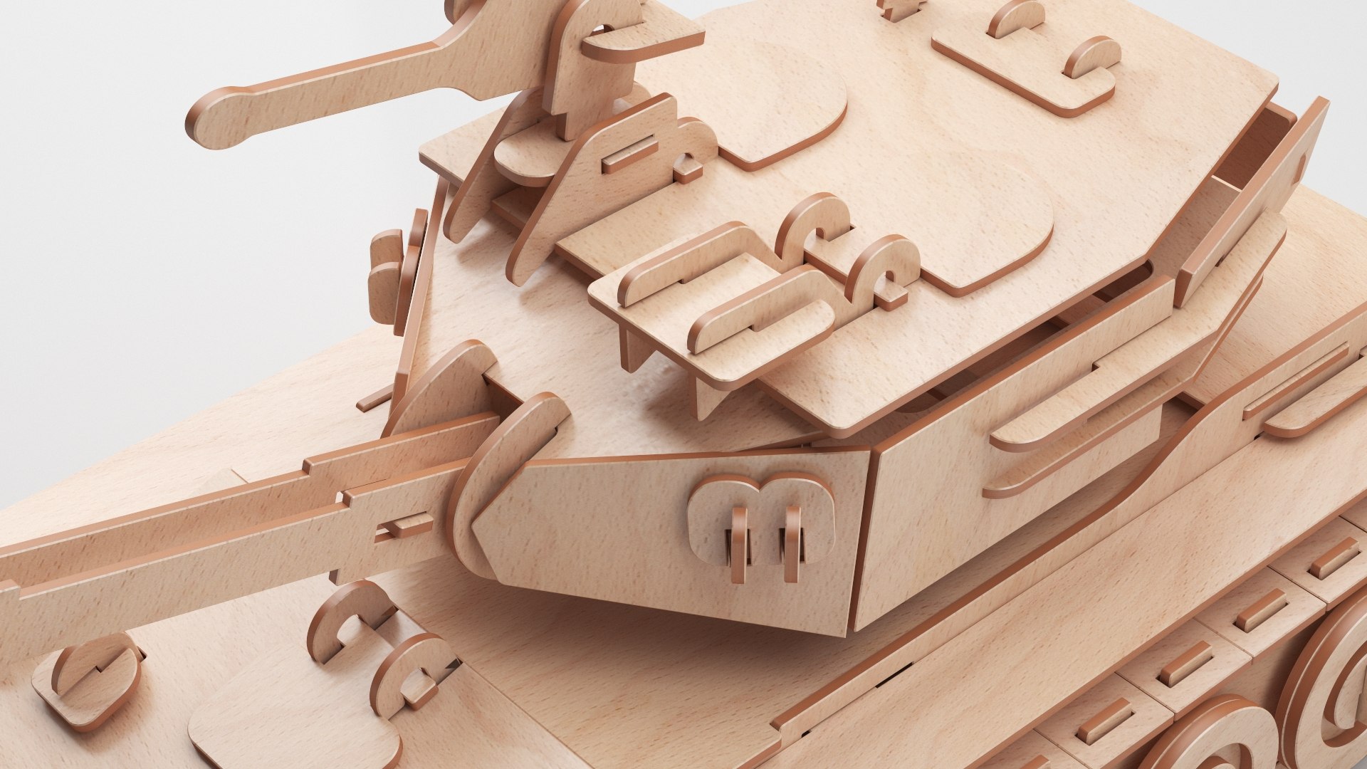 Wooden Toy Panzer Tank 3D Model - TurboSquid 2296746