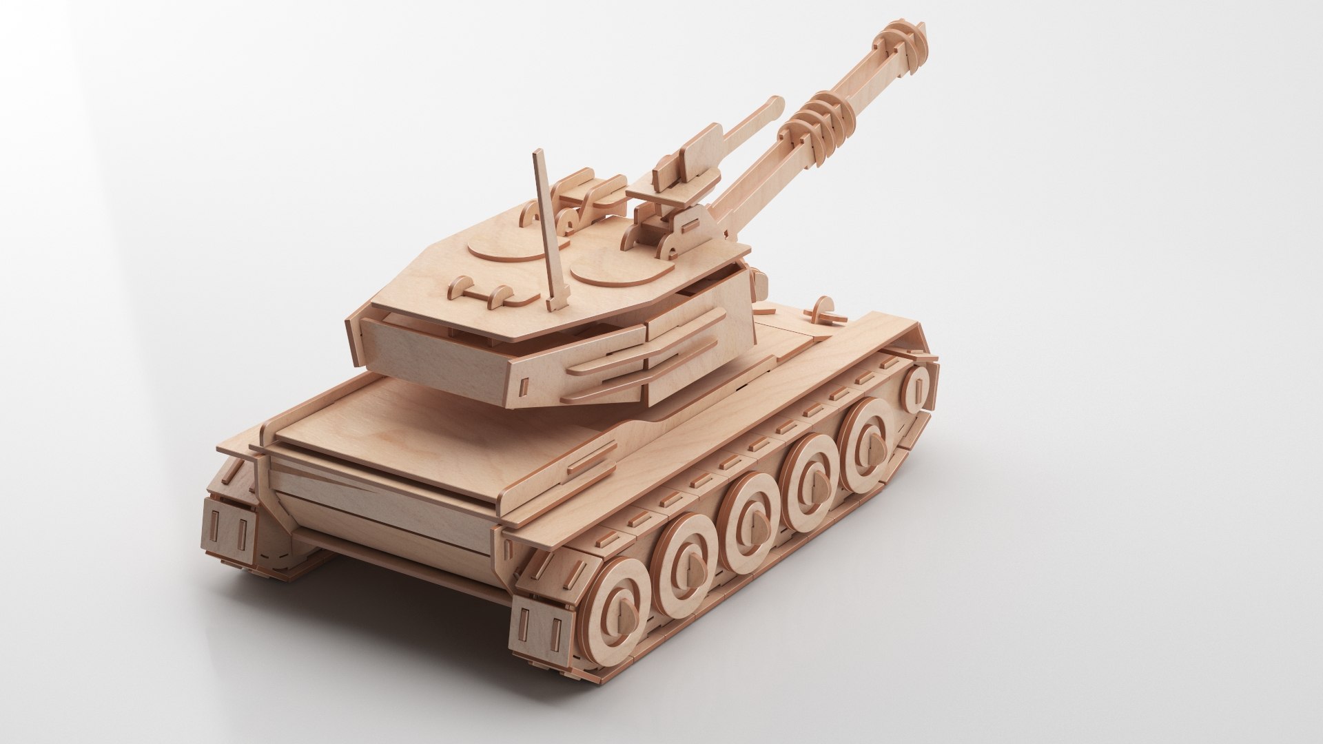 Wooden Toy Panzer Tank 3D Model - TurboSquid 2296746