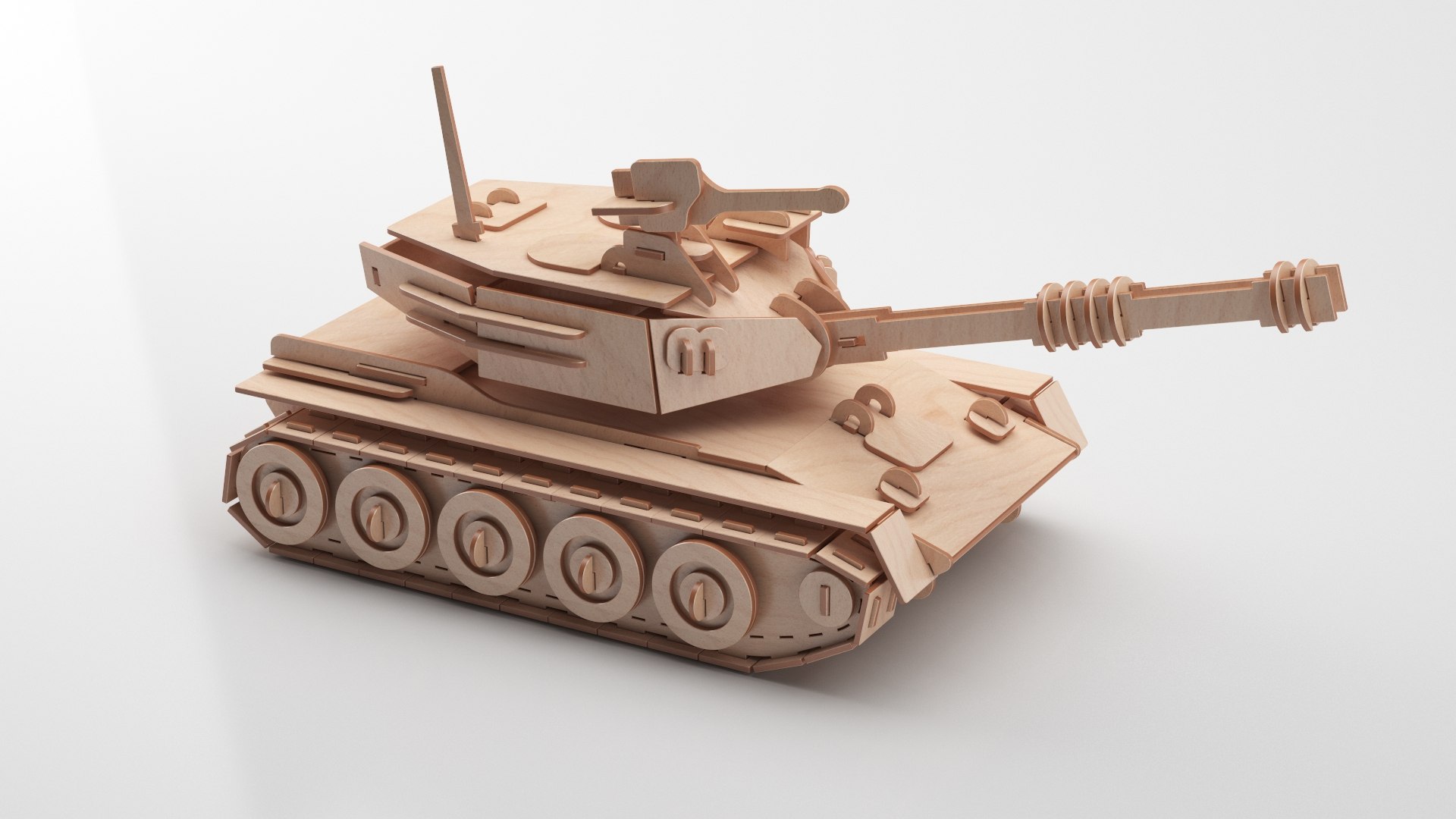 Wooden Toy Panzer Tank 3D Model - TurboSquid 2296746
