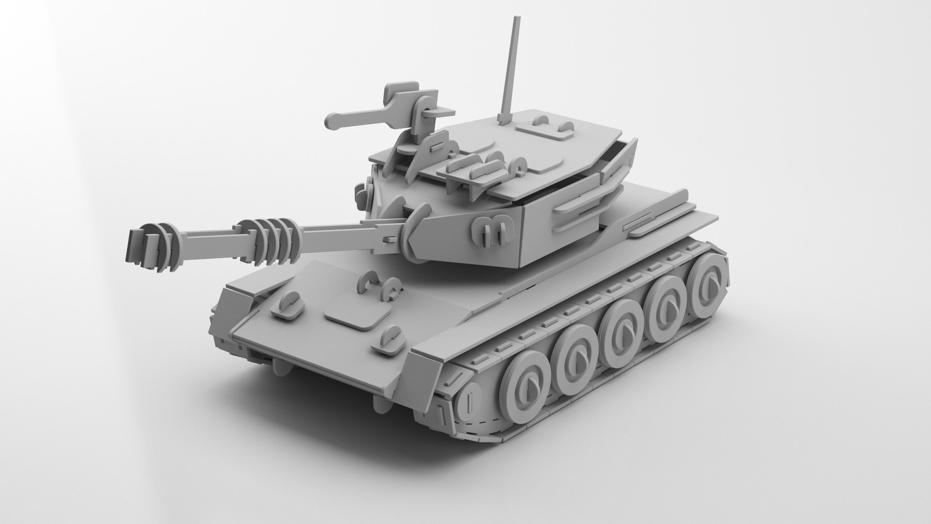 Wooden Toy Panzer Tank 3D Model - TurboSquid 2296746
