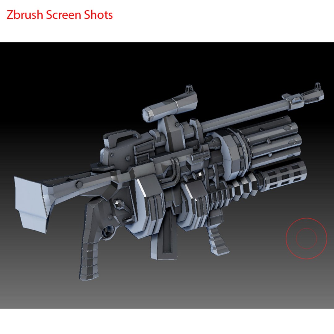 3d big weapon gun model