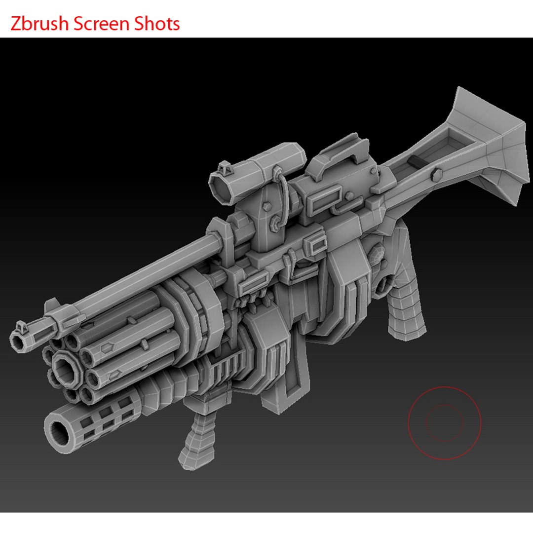 3d big weapon gun model