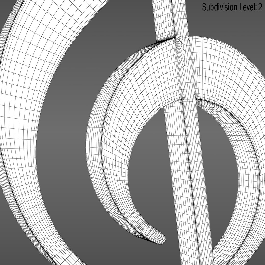 Treble Clef 3D Model - TurboSquid 1177884