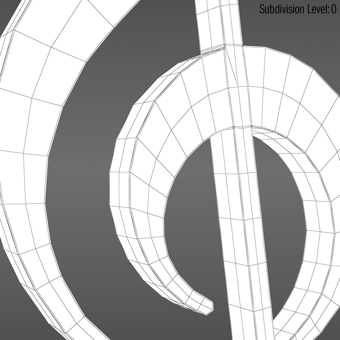 Treble Clef 3D Model - TurboSquid 1177884