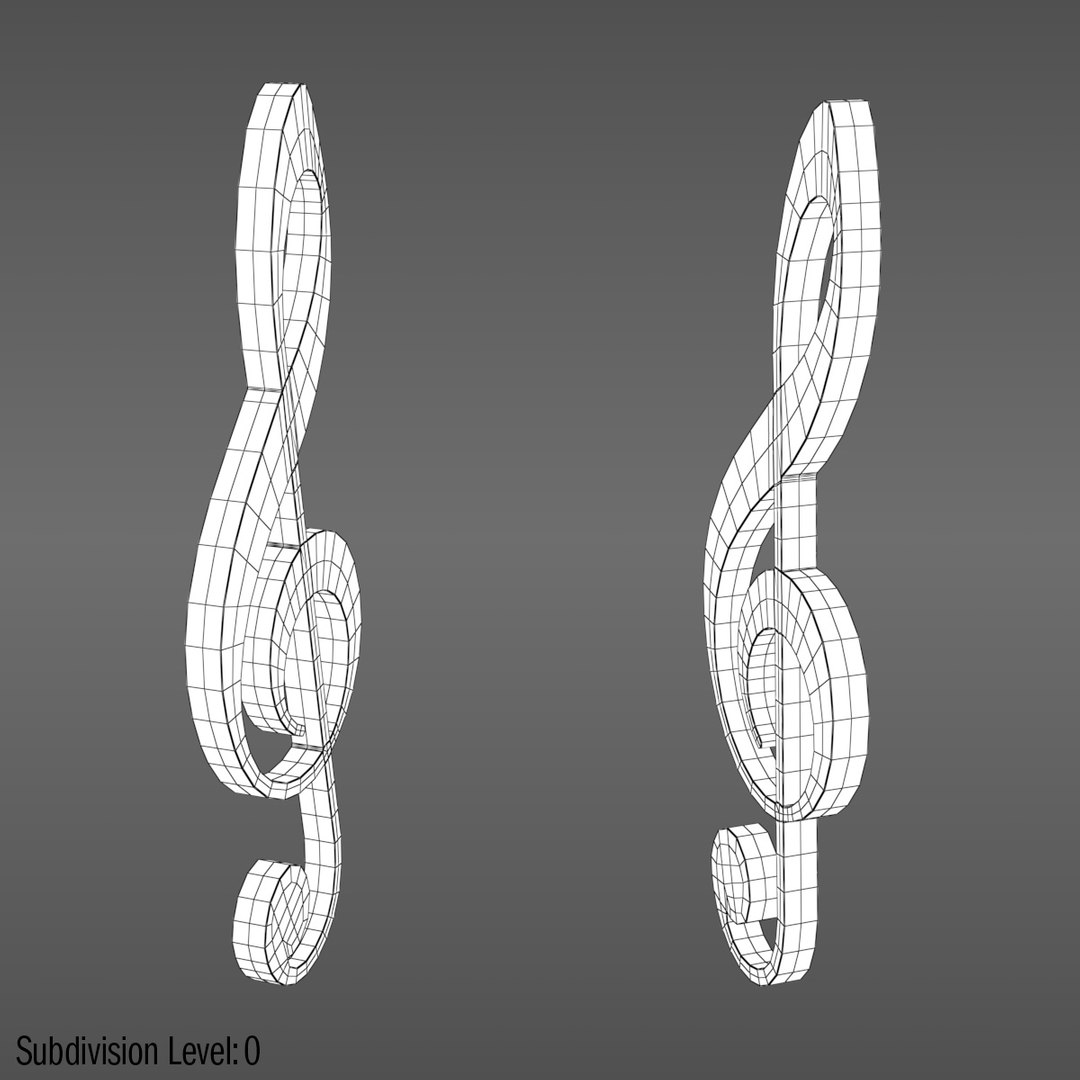 Treble Clef 3D Model - TurboSquid 1177884