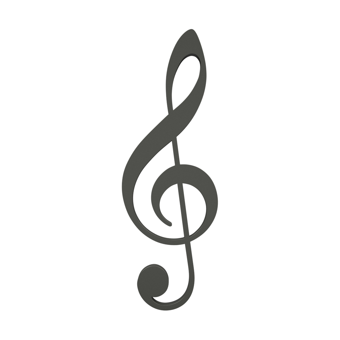 Treble Clef 3D Model - TurboSquid 1177884