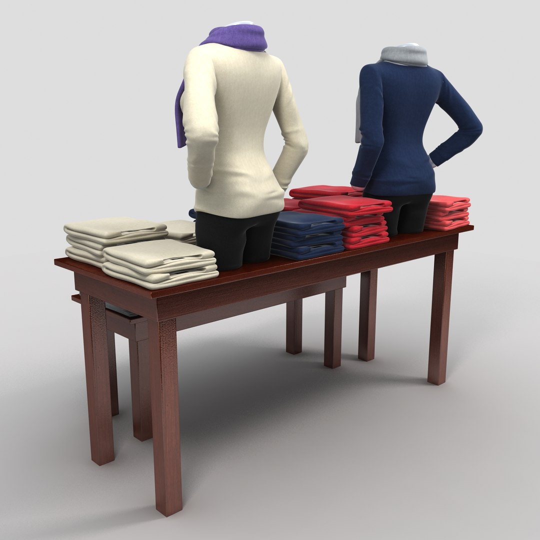 3d Womens Sweater Table