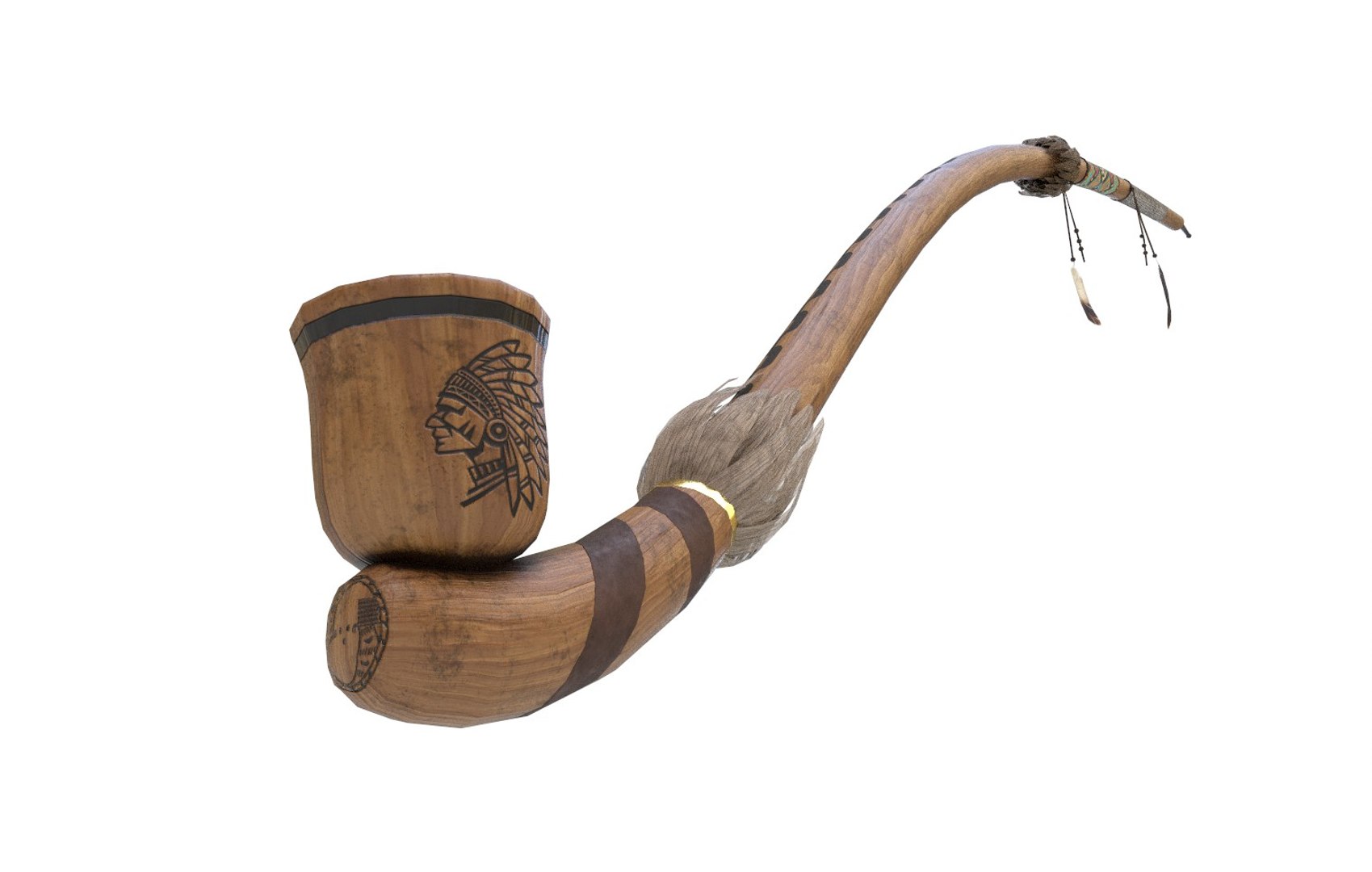 3D Model Peace Pipe - TurboSquid 1622332