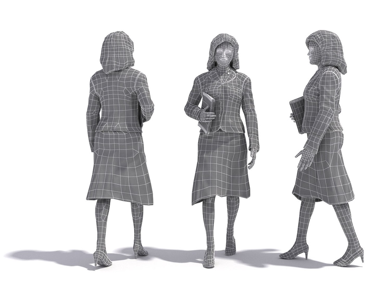 people 1 female 3d max