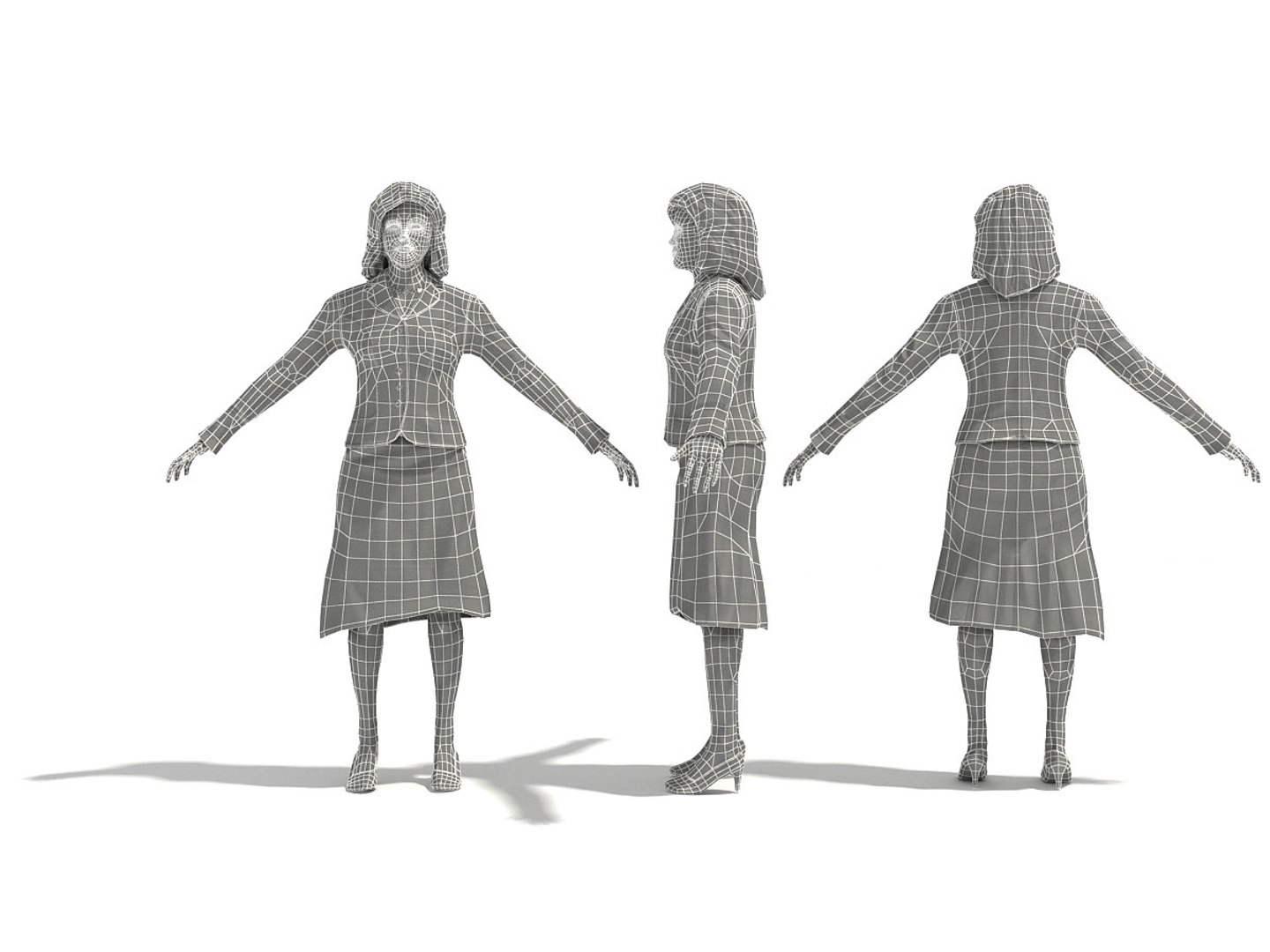 people 1 female 3d max