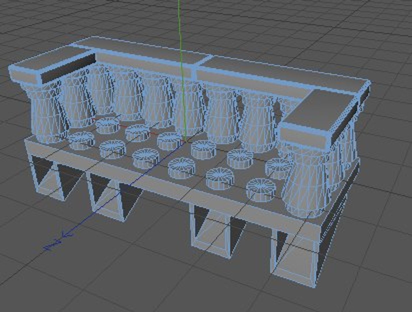3d Lego Stone Balcony Model