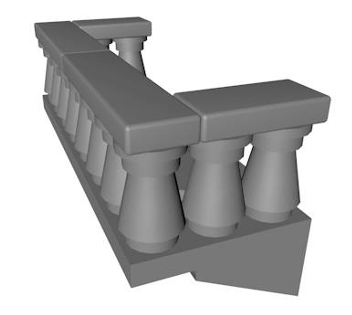 3d Lego Stone Balcony Model
