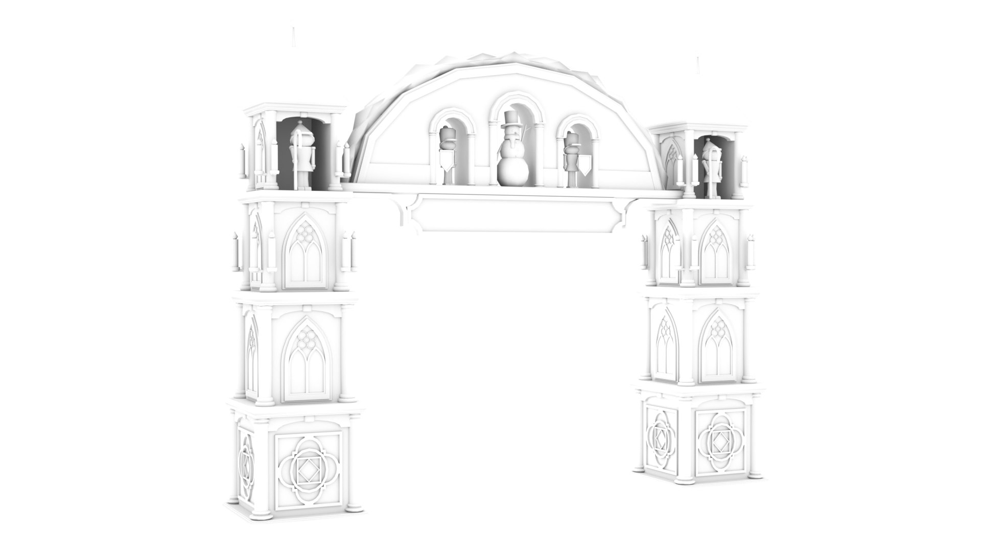 German Christmas Market Gate 3D - TurboSquid 2057258